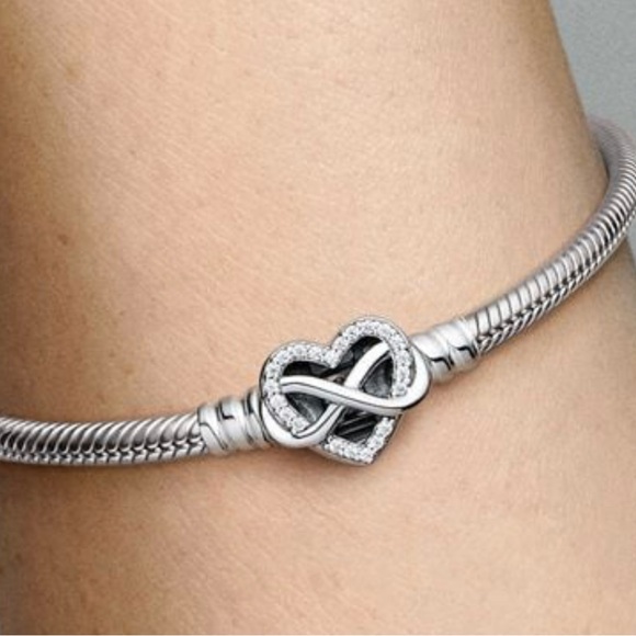 Pandora | Jewelry | Brand New Pandora Infinity Heart Clasp Snake Chain ...